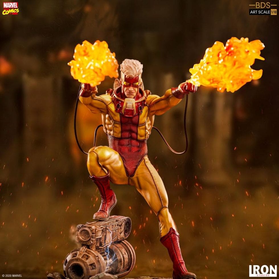 Estatua Pyro 19 cm. Marvel Comics. BDS Art Scale. Iron Studios