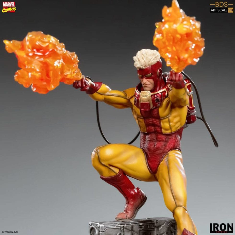 Estatua Pyro 19 cm. Marvel Comics. BDS Art Scale. Iron Studios